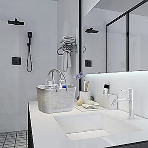 meleg otthon Portable Shower Caddy Basket Shower Caddy Portable Plastic Bathroom Storage Basket with Handle Shower Caddy Bins Organizer for College, Dorm, Bathroom, Garden(Grey, 2Pc