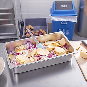 EGGKITPO Hotel Pans Full Size 6-Pack 4 Inch Stainless Steel Trays for Food Commercial Hotel Pan Food Containers Chafing Pans For Restaurant Buffet Party Supplies