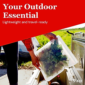 rezip Gallon Freezer Safe Reusable BPA-Free Food Grade Storage Bag 4-Pack, Leakproof, Dishwasher Safe, Travel Friendly, (4) Gallon 16-Cup/128-Ounce