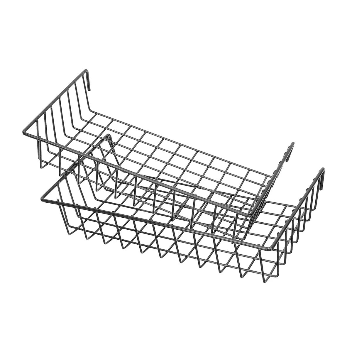 Zerodeko 2pcs Pegboard Grid Panel Board Shelf Storage Basket Grid Wall Basket Peg Board Accessoris Sundries Wall Shelf Grid Panel Board Basket Grid Panel Shelf Wire Straight Shelf