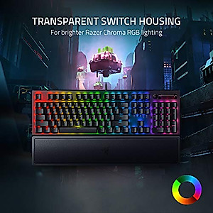 Razer BlackWidow V3 Mechanical Gaming Keyboard: Green Mechanical Switches - Tactile & Clicky - Chroma RGB Lighting - Compact Form Factor - Programmable Macro Functionality - Classic Black