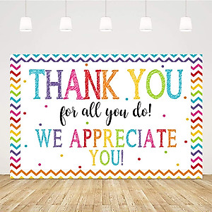 5x3ft Thank You for All You Do Backdrop Congratulations Graduates Background Be Thankful to The Teacher Doctor Staff in Class of 2023 Prom Photography for Senior Year Party Decoration Banner