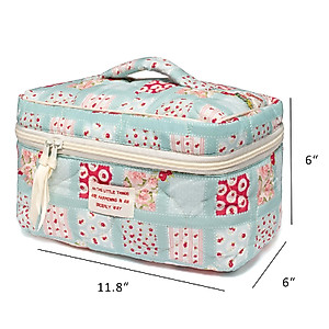 Cotton Makeup Bag Large Travel Coquette Aesthetic Makeup Bag Portable Cosmetic Bag Lightweight Cute Toiletry Bag Kawaii Cosmetic Pouch for Ladies Girls (Sheep)