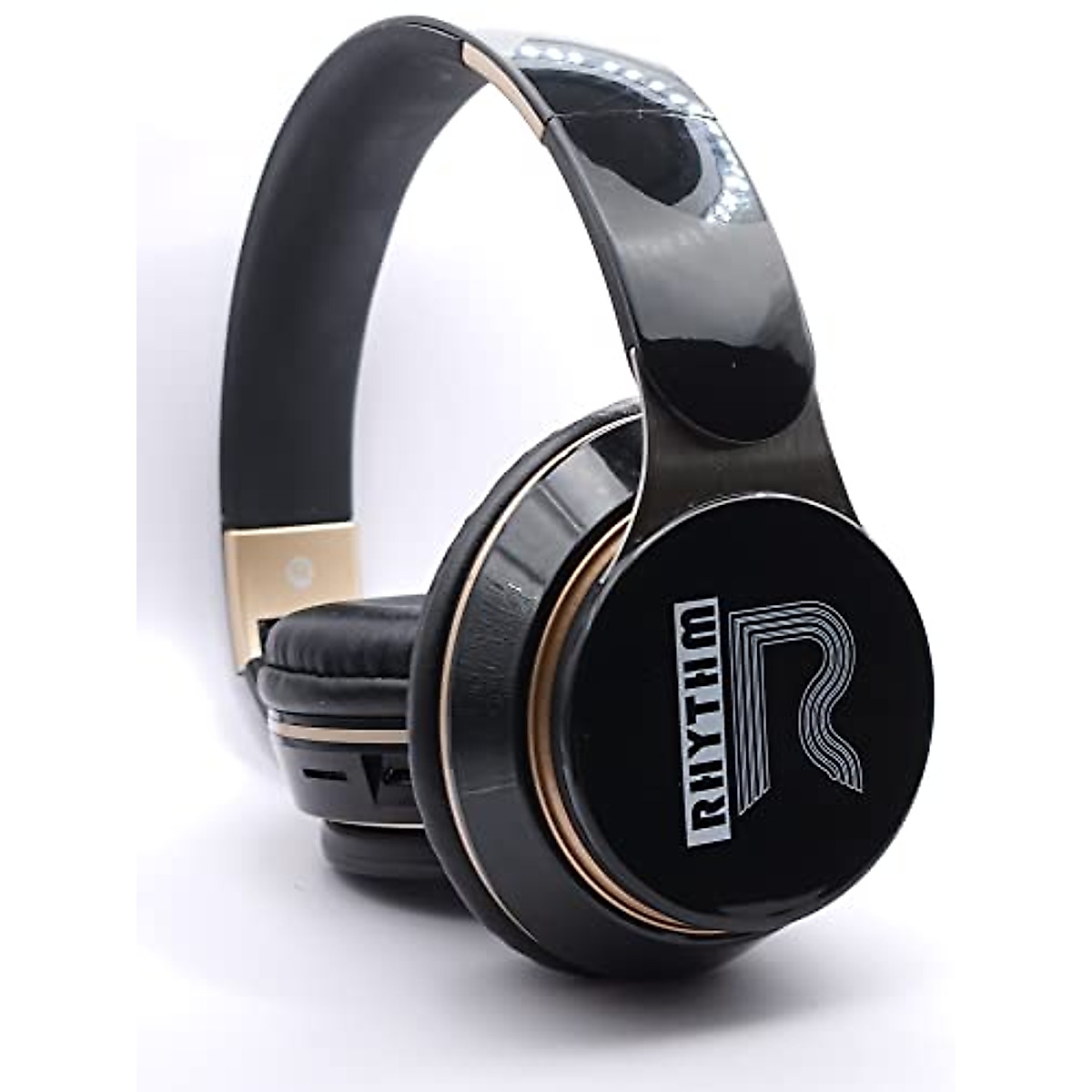 RHYTHM Wireless Headphones HD Sound Quality with Extra XBASS Wired & Bluetooth Microphone: Built in Playback Control, Black