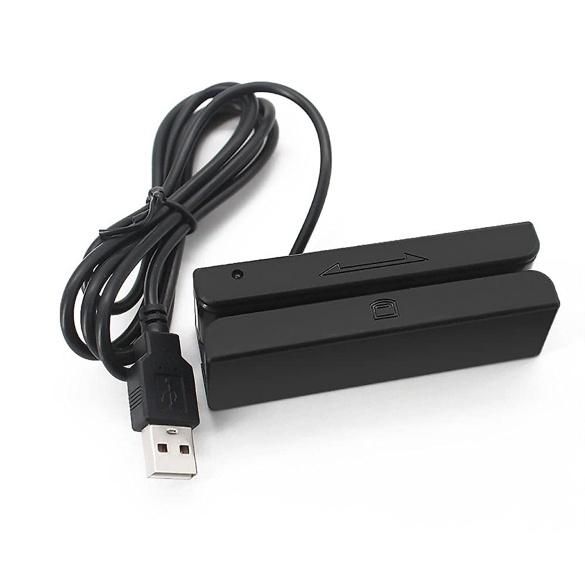 Magnetic Stripe Card Reader, USB 3-Track Mini MSR Card Reader Swiper for Access Control POS System Cashier Registry