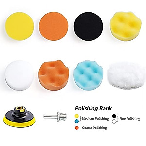 S SATC 3 Inch Buffing Pads 22 Pcs Buffing Pad for Drill 80mm Buffing Pads Car Polishing Pad for Car Sanding Buffing Waxing Sealing Glaze