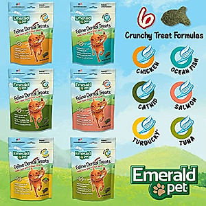 Feline Dental Treats — Tasty and Crunchy Cat Dental Treats Grain Free — Natural Dental Treats to Clean Cat Teeth, Freshen Cat Breath, and Reduce Plaque and Tartar Buildup — Chicken Treats, 3 oz