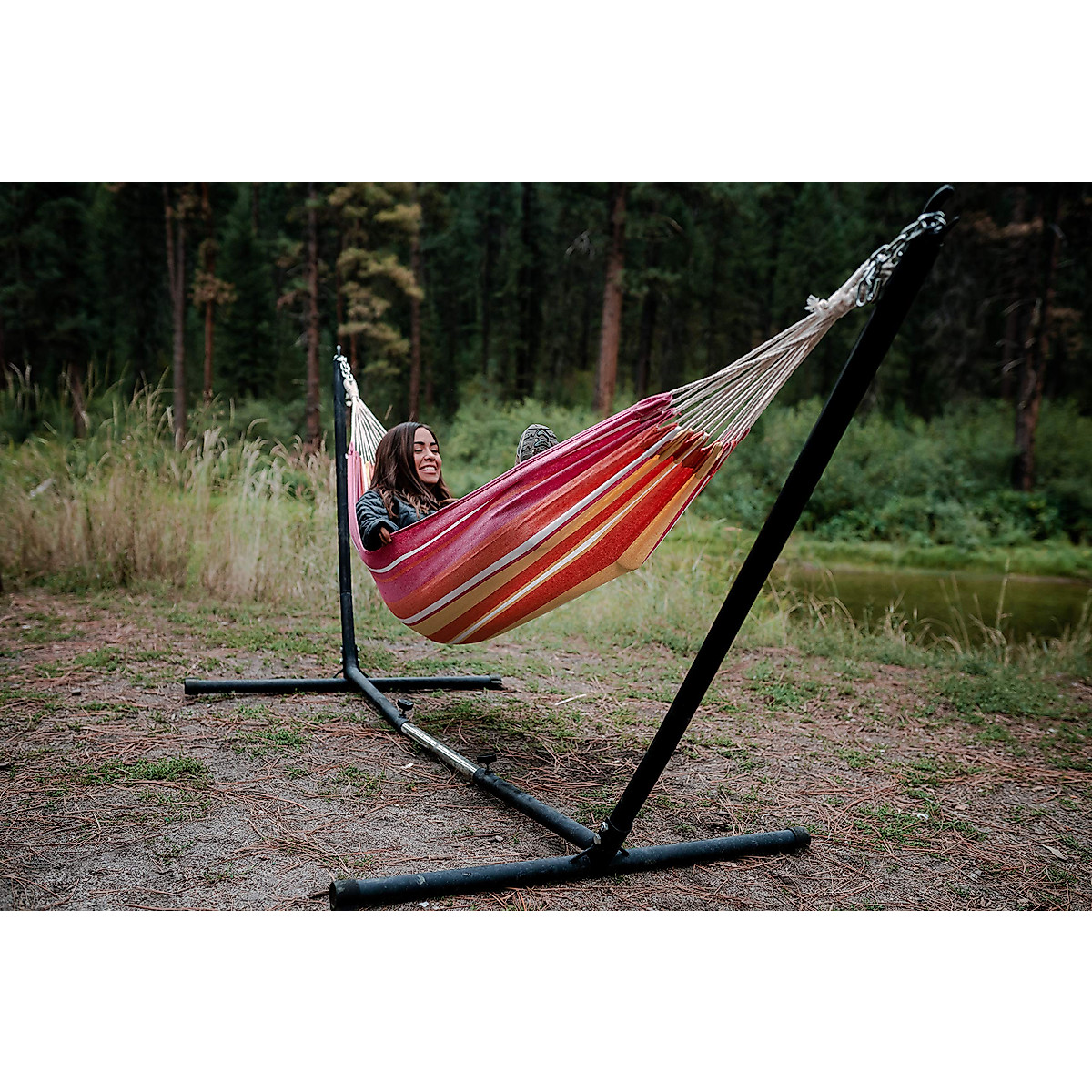 Stansport Cotton Blend Traveler Hammock, Red, One Size (30300-60)