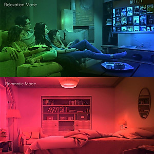 ILC LED Light Bulb 85W Equivalent, 5700K Daylight White Color Changing Light Bulbs with Remote Control RGB 6 Modes, Timing, Sync, Dimmable E26 Screw Base (2 Pack)