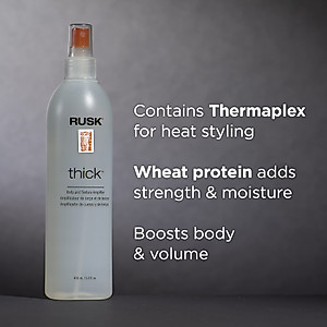 RUSK Designer Collection Thick Body and Texture Amplifier, 13.5 Oz, Gives Incredible Body, Creates Texture and Volume, Anyone with Fine, Limp, Lazy Hair
