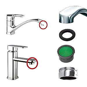 ECYC 10Pcs Faucet Nozzle Filter Small Threaded Plastic Aerator Faucet Bubbler Sprayer Water Saving Filter Net for Kitchen Bathroom