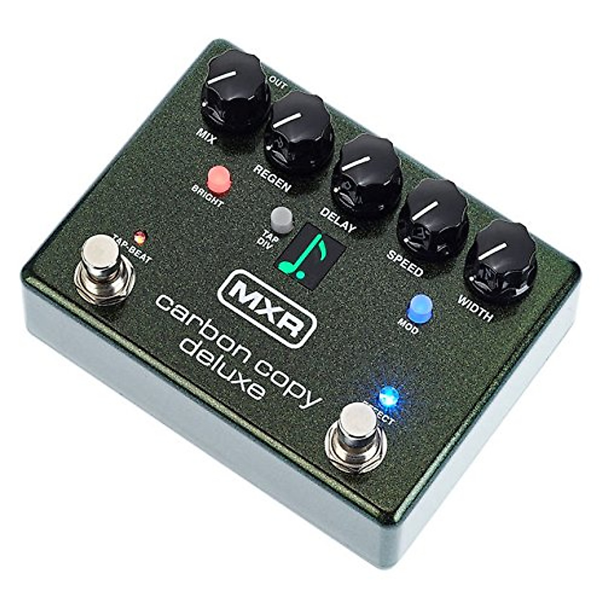 MXR M292 Carbon Copy Deluxe Analog Delay Pedal Bundle w/4 Cables, 9V Power Supply, and Dunlop Polishing Cloth