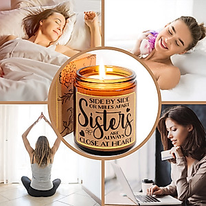 STORALIT Scented Candles Jar Funny Gifts for Sister, Sister in Law, Sisters - Sister Gifts with Best Wishes Cards from Sister, Brother - Thank You, Christmas Birthday Gifts Big Sister Gifts