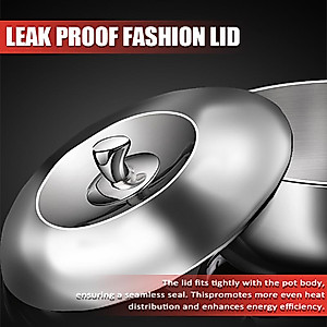 3 Quart Stainless Steel Stock Pot with Lid-Canning pot with Stainless Steel Lid, Induction Gas Ceramic Soup Pot