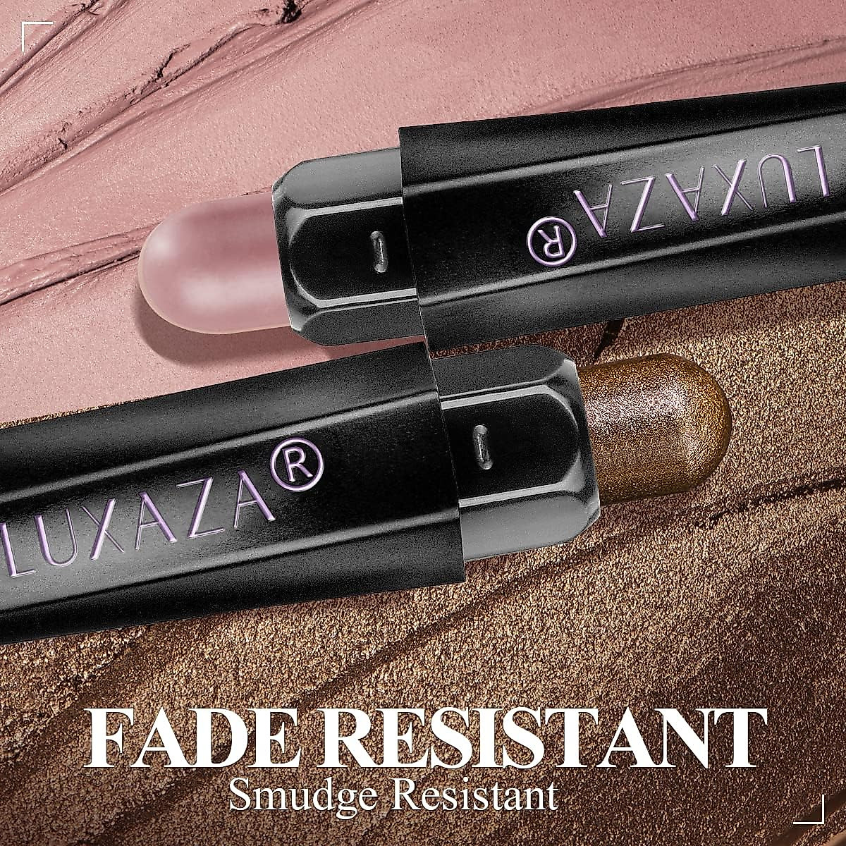 LUXAZA 6 PCS Olive Green Neutral Eyeshadow Stick Set, Cream Eye Shadow Pencil Makeup, Shimmer Matte Eye Pencil, Brightener Highlighter Eyeliner Crayon Make up - Fireflies Light