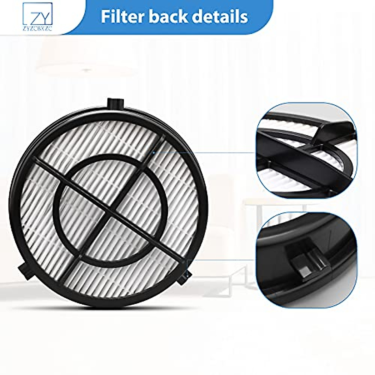 ZYZCBXZC 2 pack 24613 Pet Hair Eraser Filters - Compatible with Bissell 1650 2281 2475 Series Upright Vacuum and with 2461 Series Turbo Plus Vacuum, Part No # 1606751