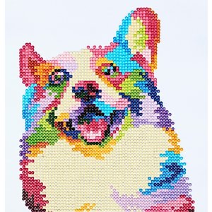 Leisure Arts Corgi Diamond Art KIT 8"