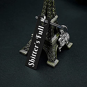 isiyu Shtter's Full Funny Keychain Gift Happy Camper RV Camping gifts Accessories (Black)