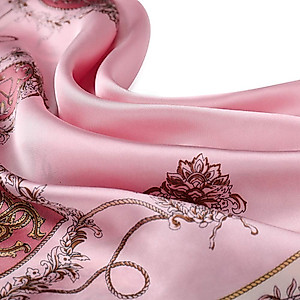 la ceida Satin Silk Scarves for Women and Girls Premium Summer Square Neck Scarf, Ladies Head Hair Scarf and Wraps 27.5 Inch
