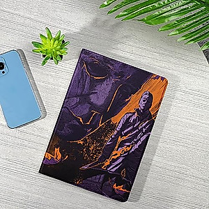 Cool Tablet Case for iPad Pro 12.9 Case, Horror Movie Pattern Aesthetics Print,Halloween Design Cases for Women Men, PU Leather Folio Xmas Back Cover Funda for iPad Pro 12.9 Inch (2021/2020/2018)