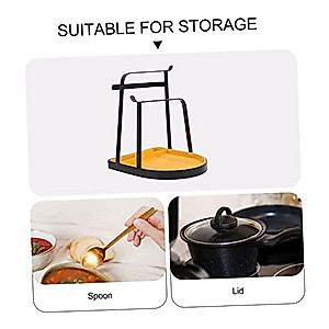 YARNOW Shelf Sink Storage Rack Utensil Holders Kitchen Utensil Holder Pot Pan Organizer Pan Cover Stand Chopping Board Organizer Soup Ladle Bracket Countertop Spoons Bracket Spatula Rest