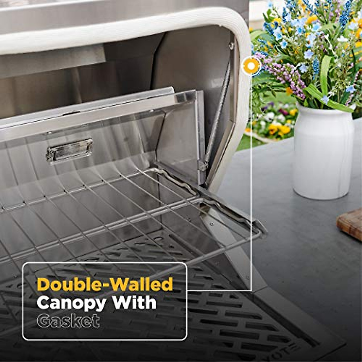 Coyote 28 Inch Built In Pellet Grill, Stainless Steel, Intuitive Digital Touch Control - C1P28