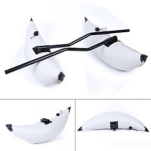 2PCS Inflatable Outriggers, Kayak Outrigger Inflatable Fishing Boat Stabilizer Pontoon Float Tube Kit