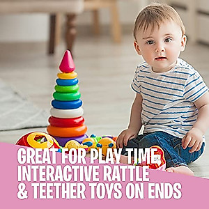 MODERN BABY Security Blanket Loveys for Babies Giraffe Stuffed Taggy Blanket Teether Toy Super Soft