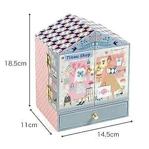 DJECO Musical Jewelry Box for Kids - Treasure Boxes Unicorn Dream -Storage for Necklace, Bracelets, Rings, Earrings, Small Toys, Decorations, Keepsake & Trinkets - Safe for Ages 6+ Boys & Girls