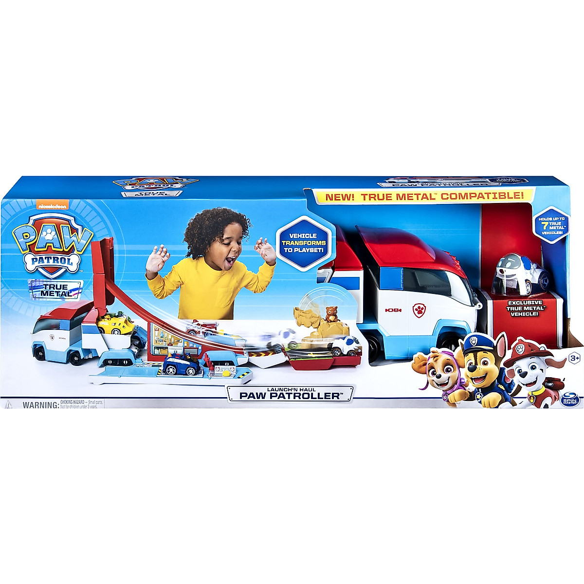 Paw Patrol, Launch’n Haul PAW Patroller, Transforming 2-in-1 Track Set for True Metal Die-Cast Vehicles