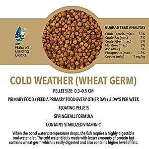 MICROBE-LIFT MLLWG Cold Weather Floating Fish Food Pellets with Wheat Germ for Ponds, Water Gardens, and Fountains, for Live Goldfish and Koi (5.25 Pounds)