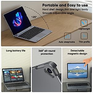 doqo iPad pro 10.5 Keyboard Case, iPad Air 3rd Gen case with keyboard,Detachable 360° Protective case with 7 Colors Backlight, Bluetooth Keyboard with Touchpad for ipad air 3 and iPad Pro 10.5 inch