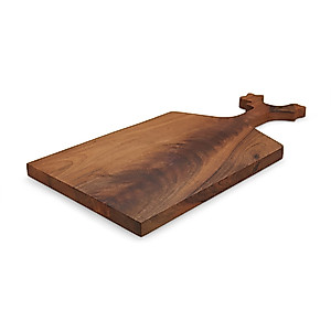 TeakCraft Walnut Cutting Board, Single Piece Wood, Chopping Board, Knife Friendly, Reversible, Cheese Board, The Opus (22x11x1inch)
