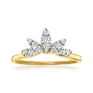 Canaria 0.25 ct. t.w. Diamond Tiara Ring in 10kt Yellow Gold. Size 9