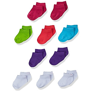 Hanes Girls' Toddler Low Cut Socks 10-Pack, Assorted, 5/ 2T-3T