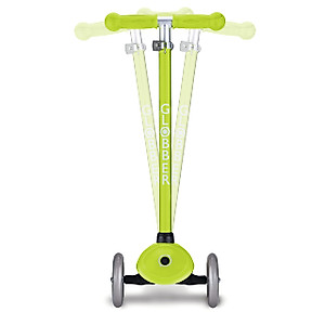 Globber Toddler Scooter | 3 Wheel Kick Scooter for Kids and Toddlers Ages 3-7 with Light Up Wheels | Grow with Me Outdoor Kick Scooter for Girls and Boys with Adjustable Handle Bars (V2, Lime Green)