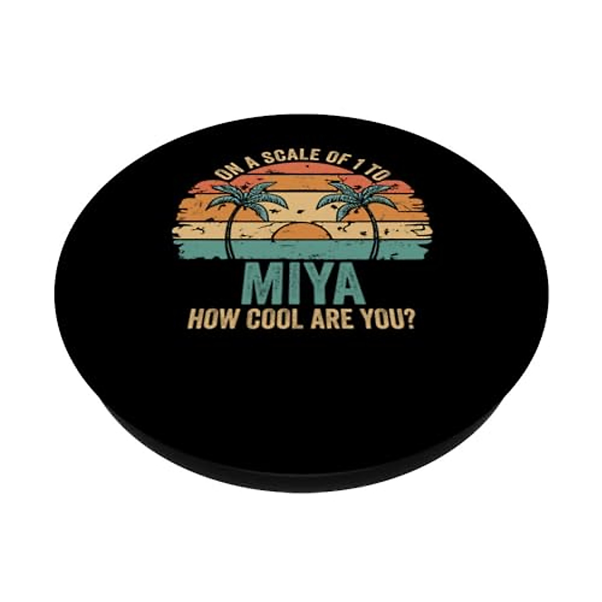 MIYA Cute Retro Girls Groovy MIYA Personalized Name PopSockets Standard PopGrip