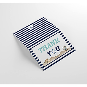 M Market On Mainstreet Ahoy, It's a Boy Baby Shower Invitations, Books For Baby & Diaper Raffle & Thank You Cards (Books For Baby/Diaper Raffle)