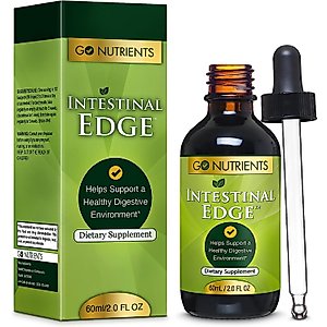 Go Nutrients Intestinal Edge (Non-GMO) Support Intestinal Health: Nourishing Digestive Wellness Vitality and Radiant Skin with Black Walnut Clove and Gentian Root All Ages 2.0 oz. | 24 Servings