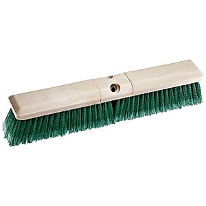 Weiler 42163 Perma-Sweep 18" Block Size, 3" Trim Length, Flagged Green Polystyrene Fill, Fine Sweeping Floor Brush
