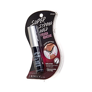 i-ENVY By KISS Super Strong Hold Eyelash Adhesive Waterproof, Long-Lasting Strip Lash Glue, Natural-Looking Allergy & Latex Free with Brush Applicator (Black, 3 Pack)