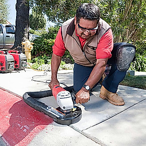 SDRTOP Dust Shroud Angle Grinder 7 Inch Dustless Vacuum Universal Surface Cover with 4pcs Locating Ring,for Concrete Stone Granite