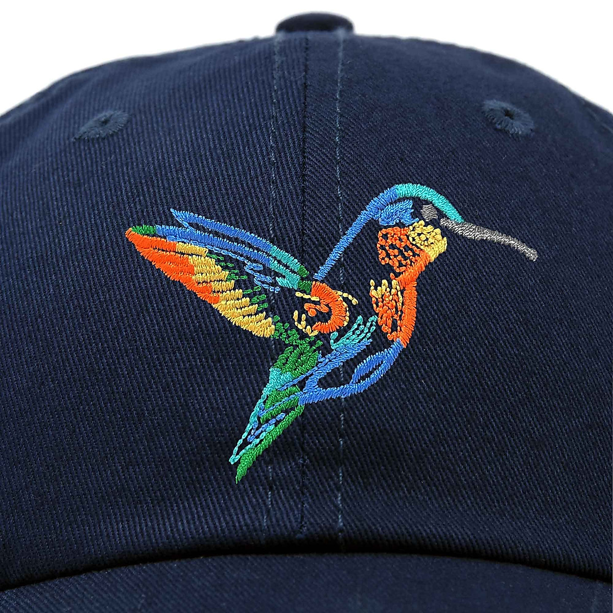 DALIX Hummingbird Hat Baseball Cap Nature Wildlife Birdwatcher Gift Navy Blue