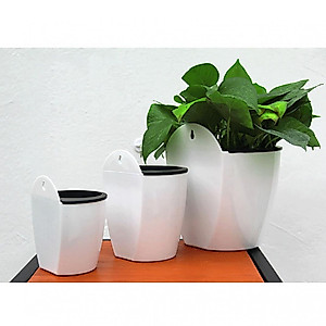 Creative Wall Hanging Plant Pot Holder Self Watering Planter Flowerpot Container Home Wall Decor Container for Garden Balcony Decorative Flower Planter Vase size M