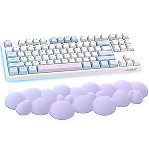 Gaming Keyboard Wrist Rest Pad,Memory Foam Palm Rest, Ergonomic Hand Rest,Wrist for Computer Keyboard,Laptop,Mac,Lightweight Easy Typing Pain Relief-Purple