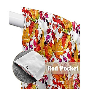 CyCoShower Window Topper Curtains,Christmas Gold Snowflakes Green Red White Stripes Winter Window Swag Valances Rod Pocket Short Kitchen Curtain Valance for Bedroom Living Room Cafe 36"x63"-2pcs