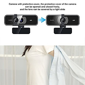 Shanrya PC Camera, Webcam Rotatable Flexible for Vista for Win7 for Win10