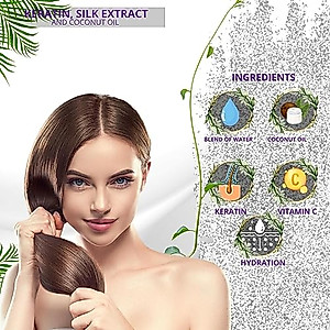 Inova Professional Silk Keratin Shampoo & Conditioner Set - Smooth Protection Sulfate-Free Shampoo & Smooth Hydration Conditioner (27 Oz), grey