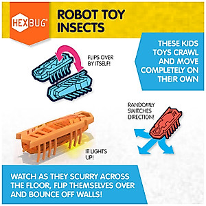 HEXBUG Nano 5 Pack, 4 Nano Bugs with Bonus Flash Nano, Sensory Toys for Kids & Cats with Vibration Technology, STEM Kits & Mini Robot Toy for Kids Ages 3 & Up
