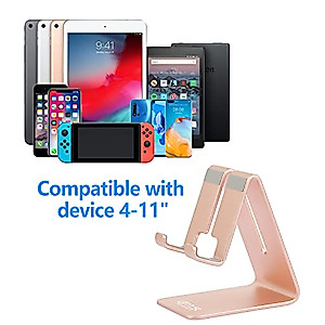 Urmust Cell Phone Stand for Desk Phone Holder Dock Cradle Stand for iPhone 14 13 12 11 Pro Max X Xr 8 Plus 7 6,Tablet(4-10in) [2023 Updated Version] Gold